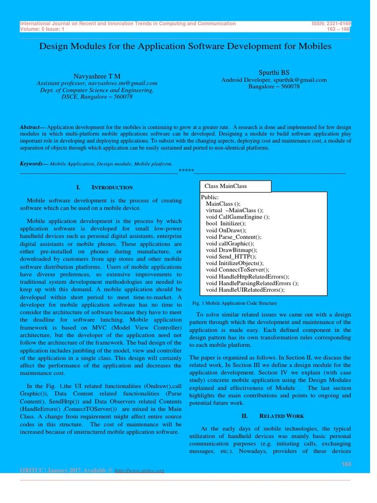 Design Modules For The Application Software Development For Mobiles ...