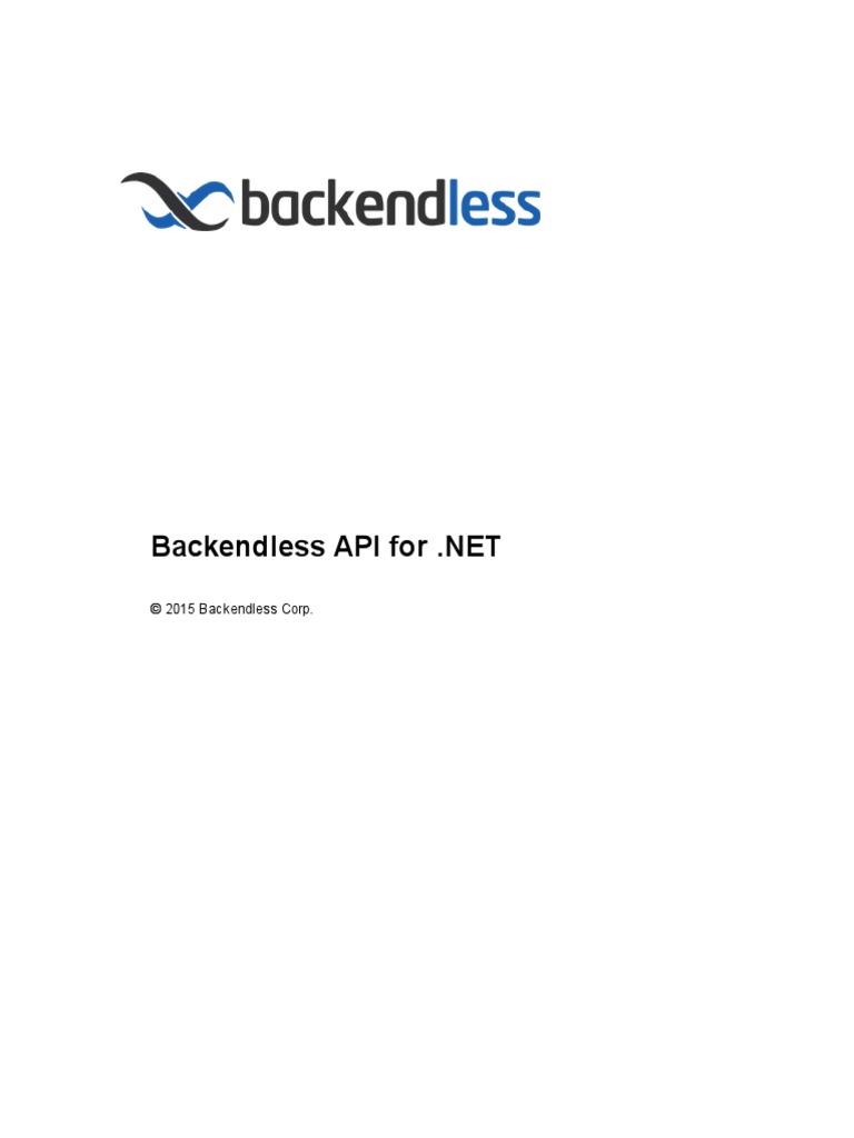 Backendless Api For Net Pdf Application Programming Interface Password