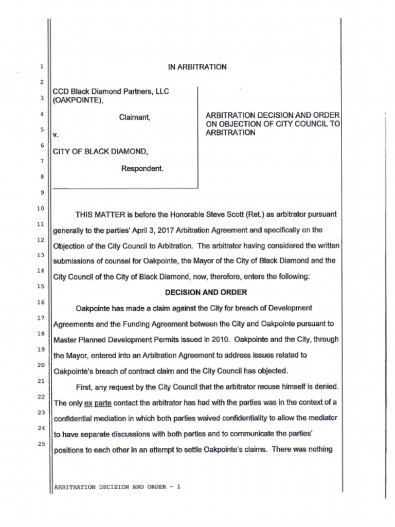 May 10 Arbitration Decision | PDF