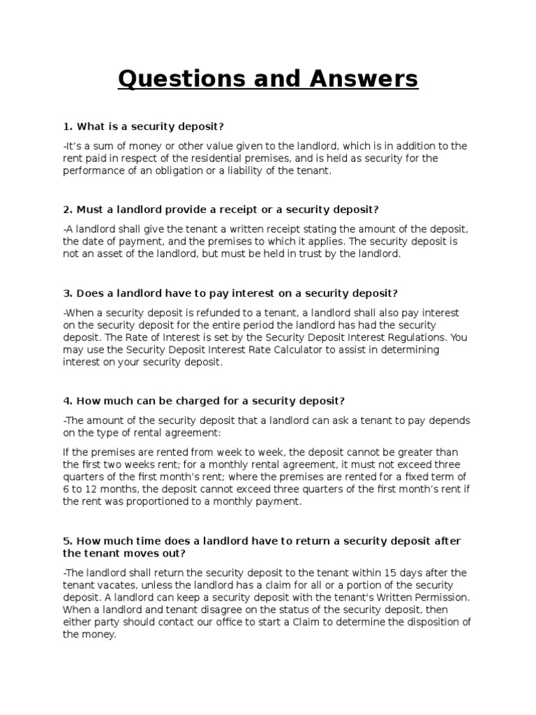 Questions and Answers | PDF | Lease | Leasehold Estate