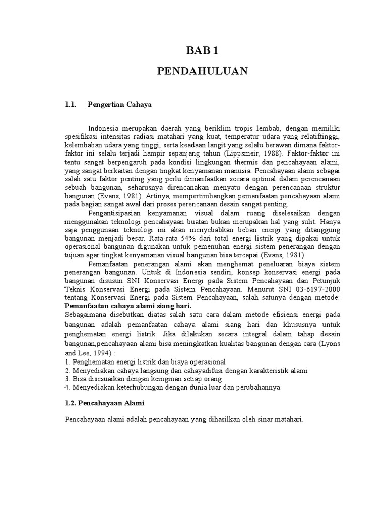 Makalah Pencahayaan Fisbang | PDF