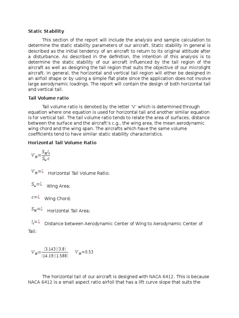 Static Stability: V S L S C V S C S L | Download Free PDF | Aircraft ...