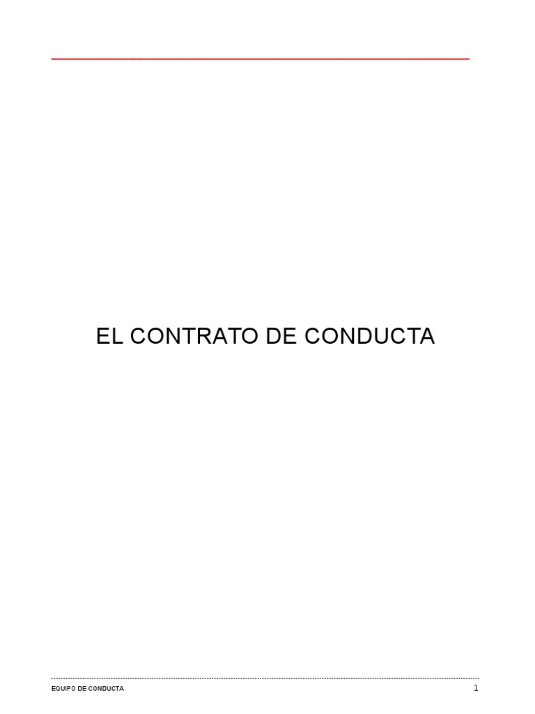 CONTRATO de Conducta Alumno Primaria | PDF | Comportamiento | Información