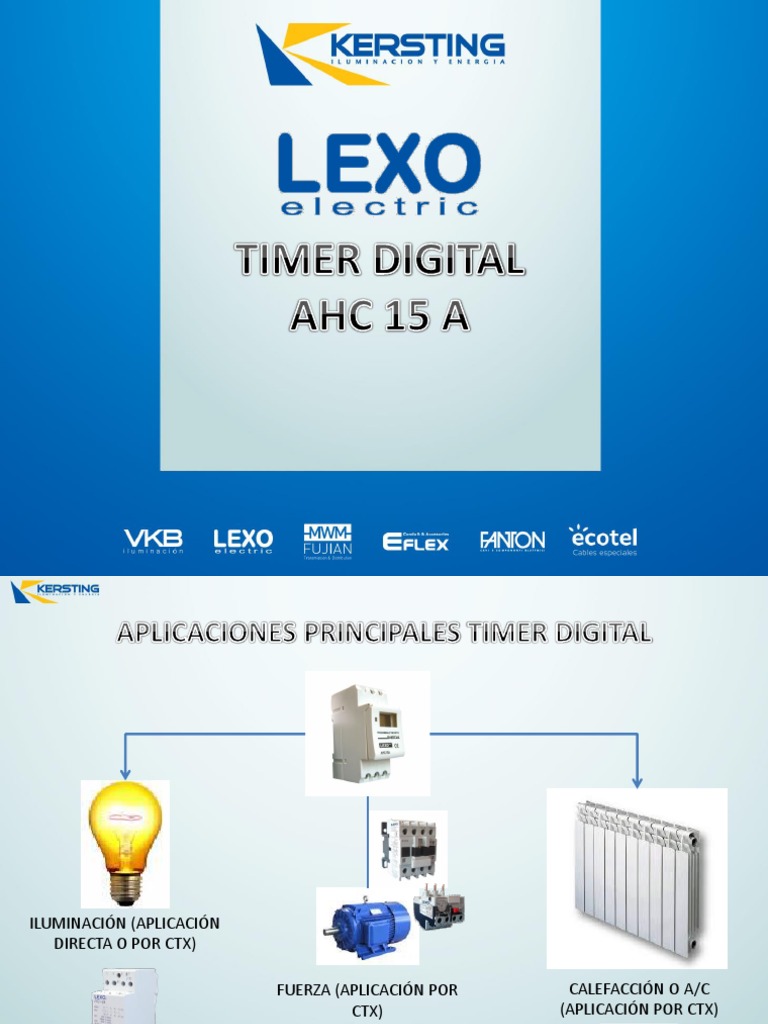 Manual Timer AHC 15A | PDF | Electrónica | Ingenieria Eléctrica