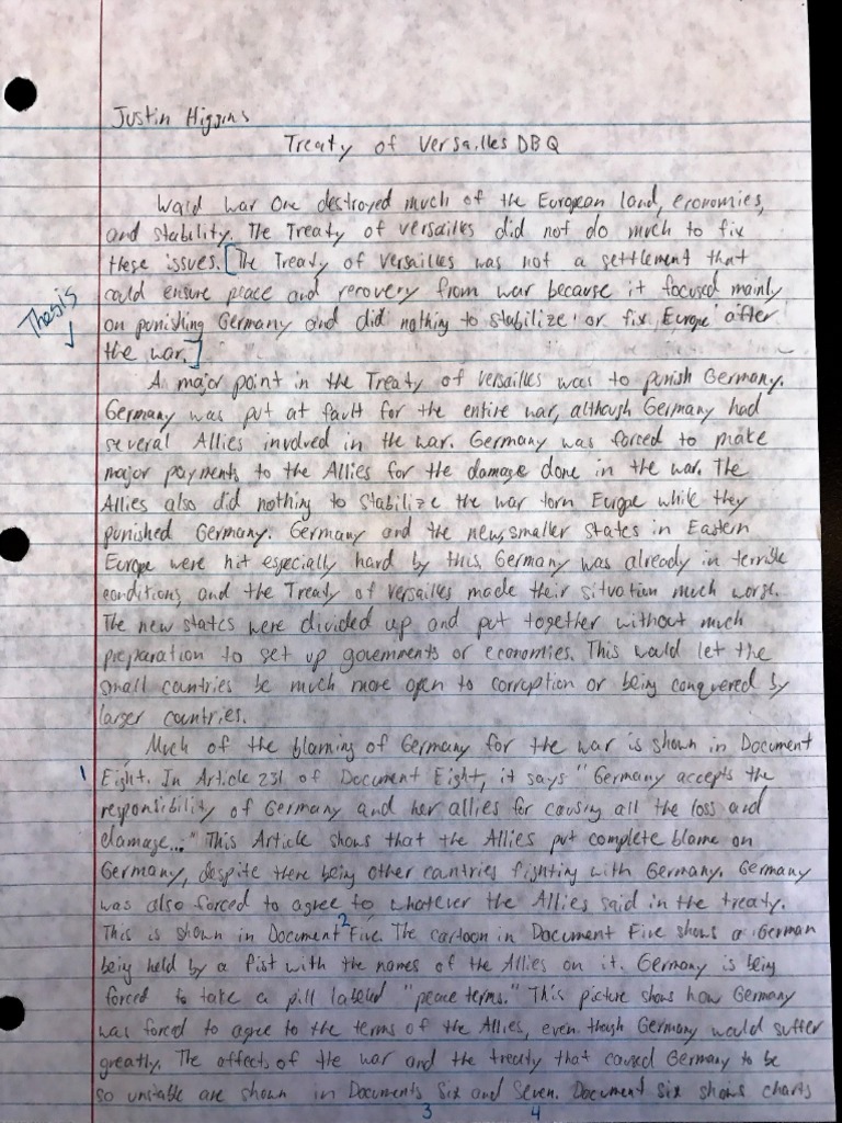Treaty of Versailles DBQ Pics | PDF