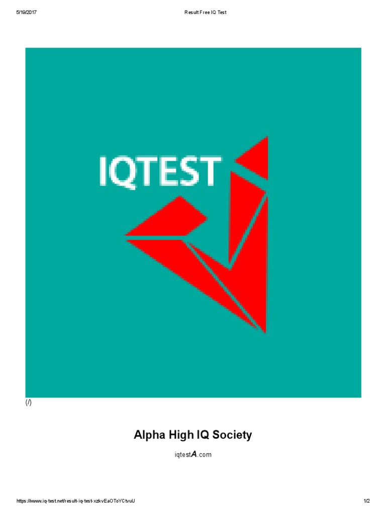 Result Free IQ Test | PDF
