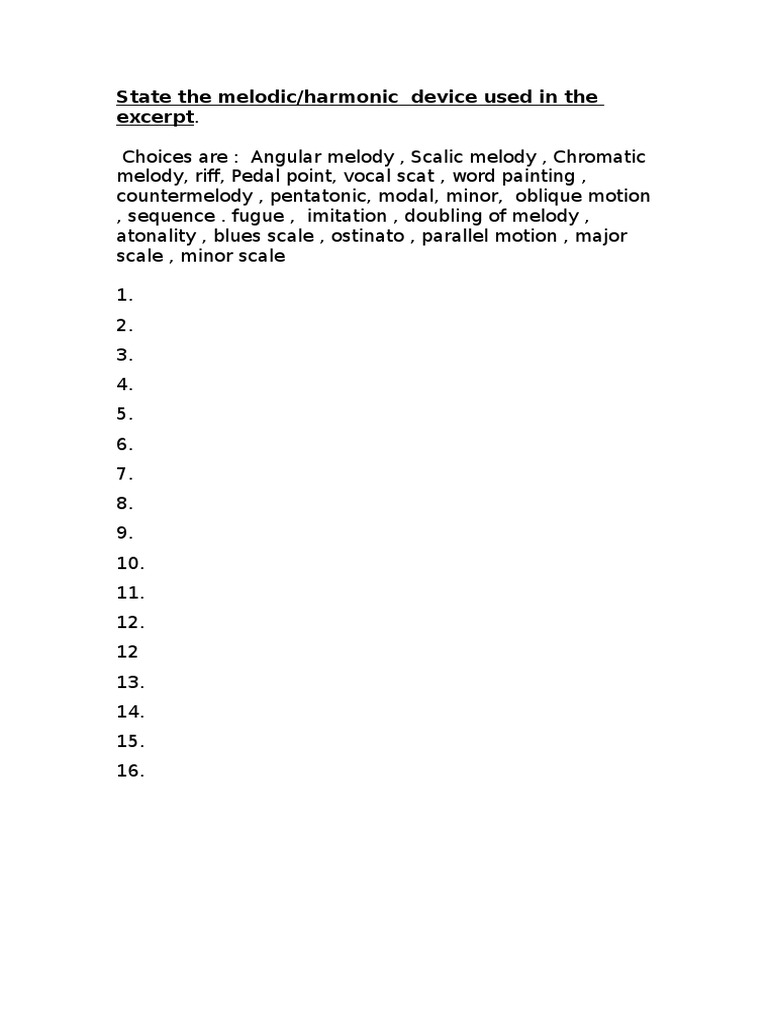 Musical Devices Identification Guide | PDF