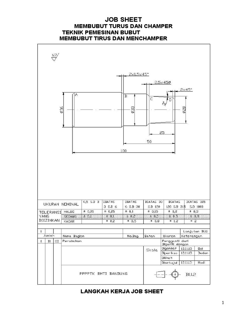 Jobsheet CNC Bubut | PDF