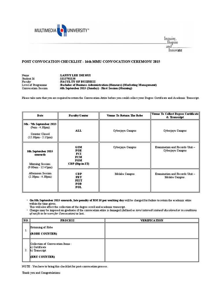 MMU Convocation | PDF | Academia | Educational Stages