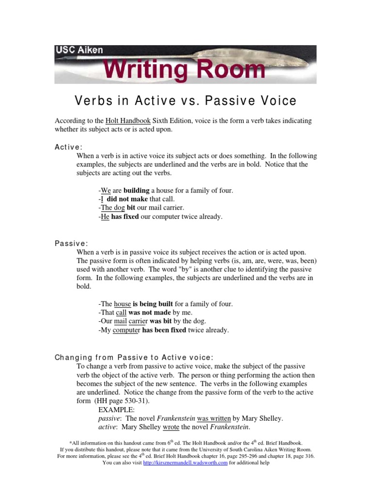 Active vs. Passive Voice Explained | PDF