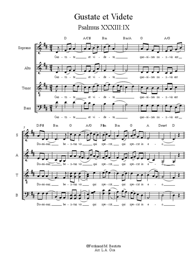 Gustate Et Videte WACOM Ferdzmb Mmxvii Arr LA PDF | PDF
