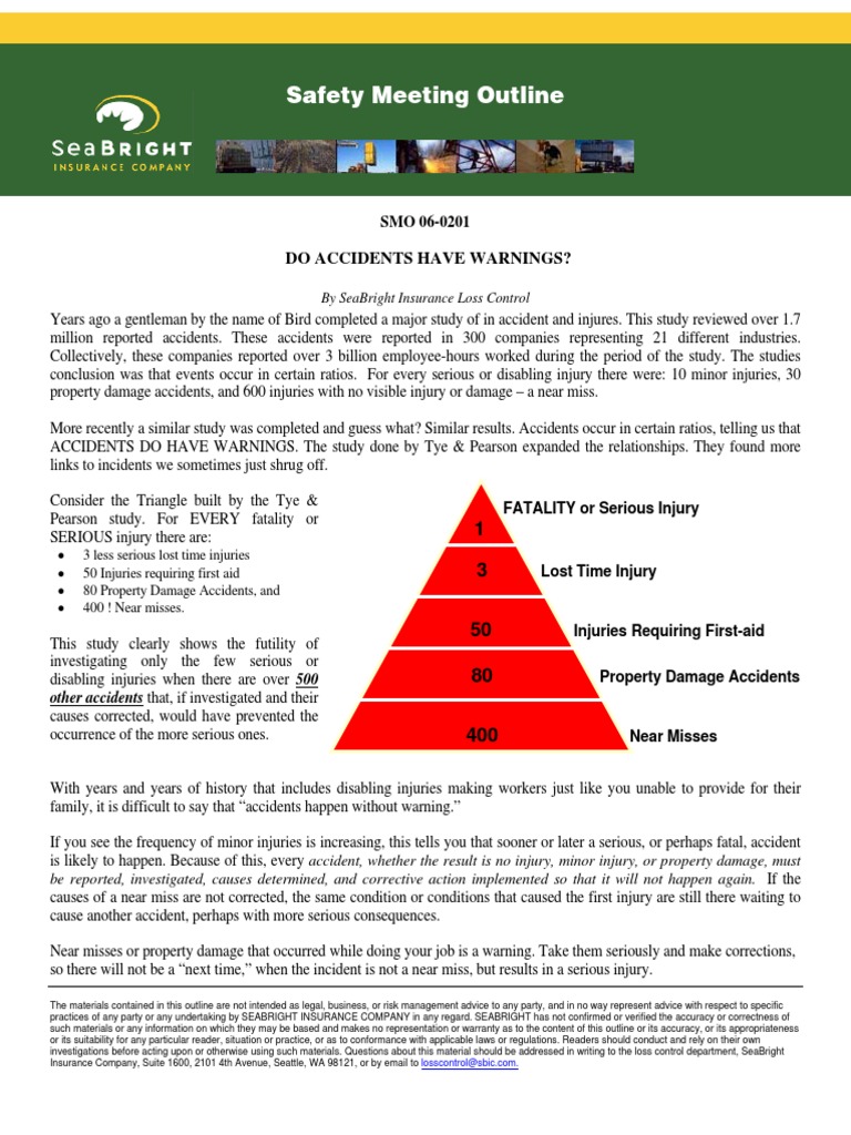 Tye-Pearson Accident Pyramid | PDF | Traffic Collision | Accident (General)