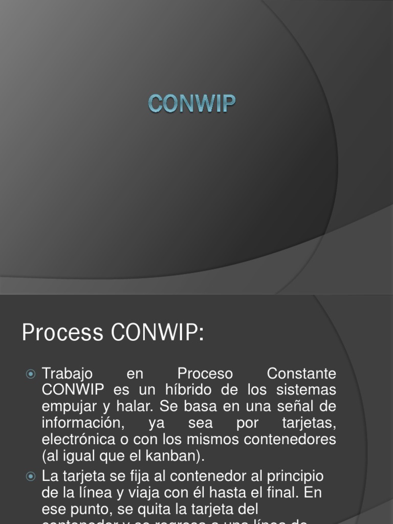 CONWIP | PDF | Inventario | Informática