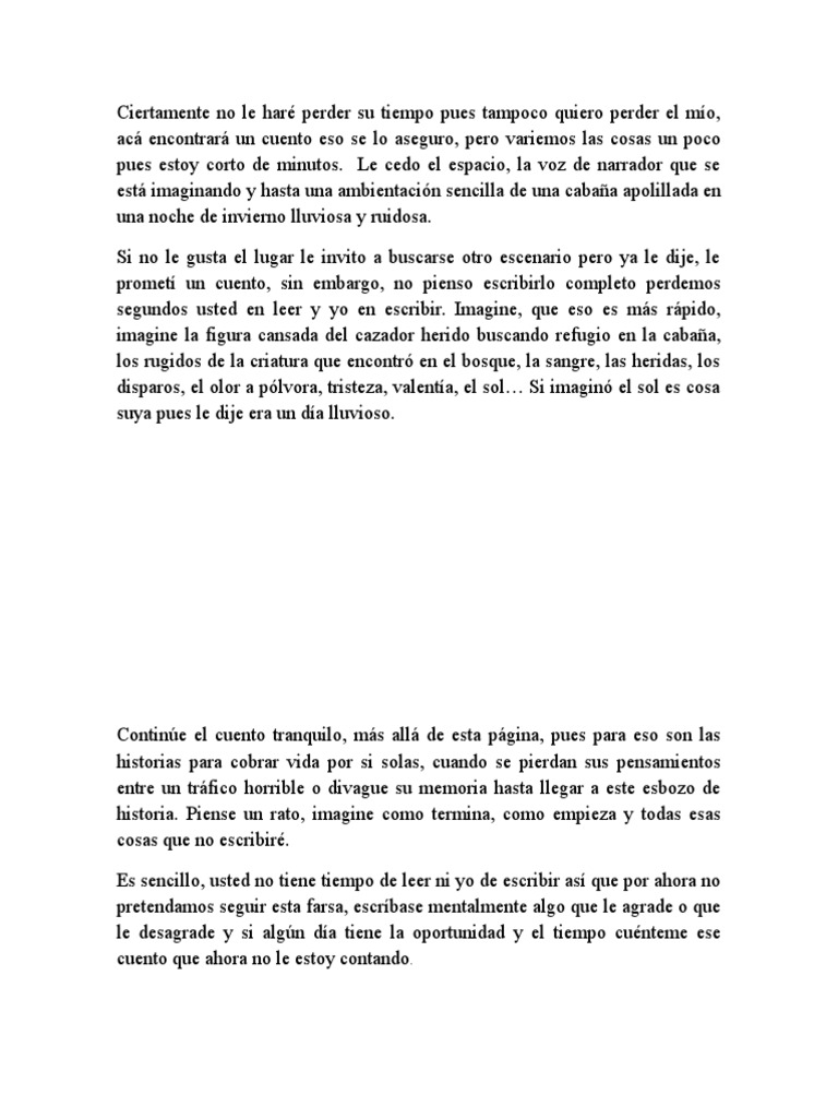 Cuento Inventado | PDF