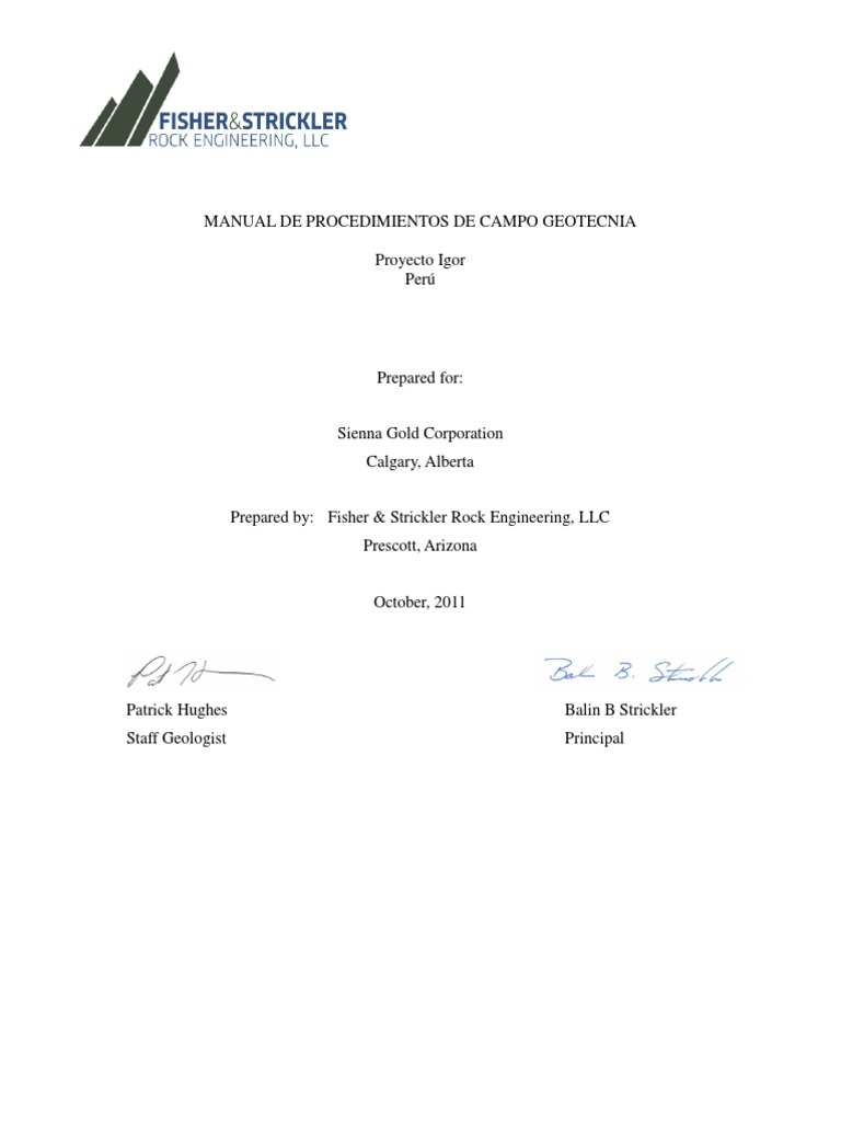 Geotechnical Core Logging Procedure - Spanish | PDF | Meteorización | Suelo