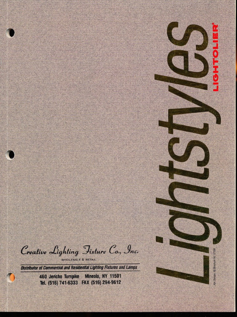 Lightolier Lightstyles Brochure 1989 | PDF | Lighting | Light