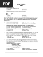 NCAT Sample Questions | PDF | Teaching Mathematics