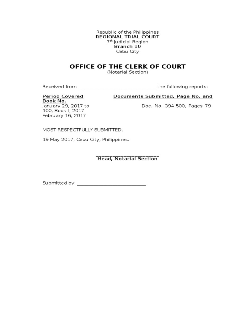 Notarial Report | PDF