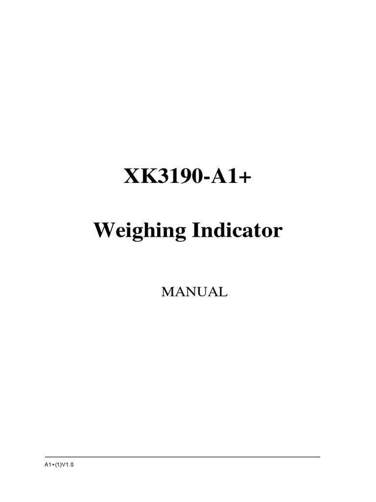 XK 3190-A 1 | PDF | Power Supply | Parameter (Computer Programming)