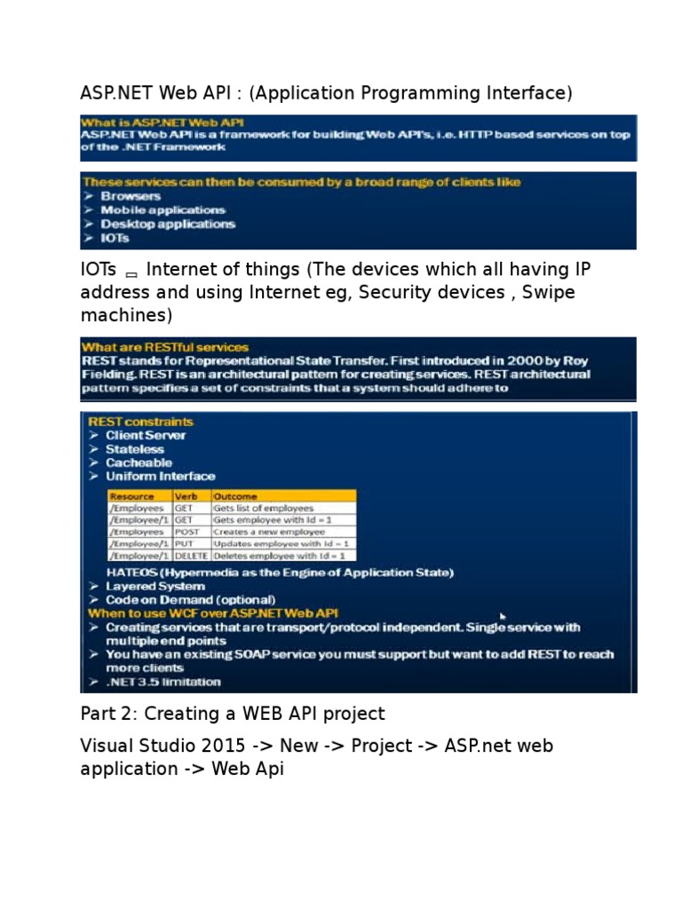 Web Api | PDF | Representational State Transfer | Windows Communication Foundation
