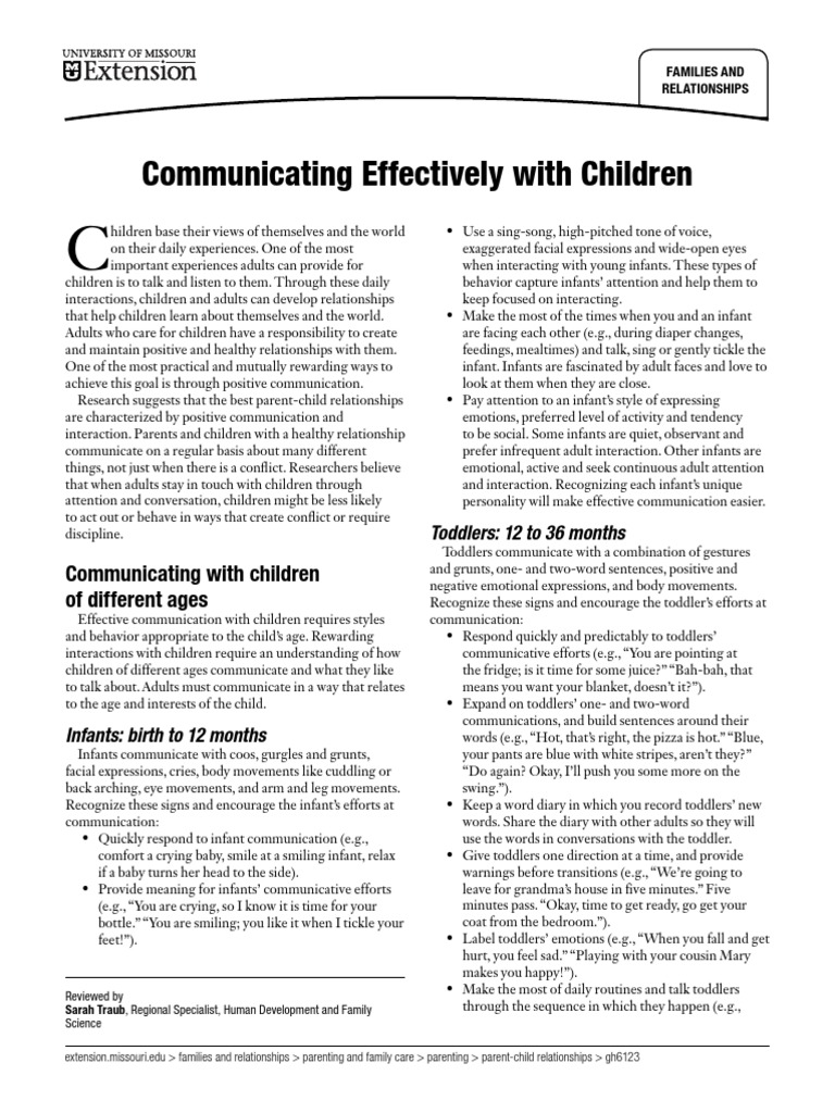 Communicating Effectively: Building Healthy Relationships between ...