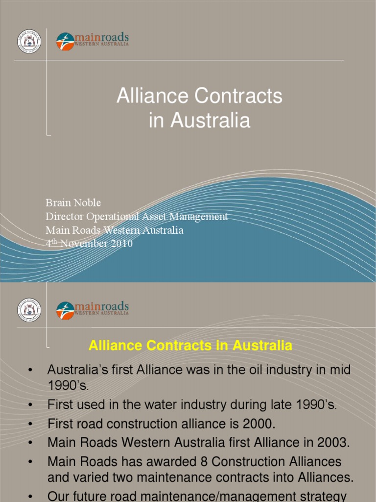 Australian Alliance Contracts Guide | PDF | Risk | Leadership