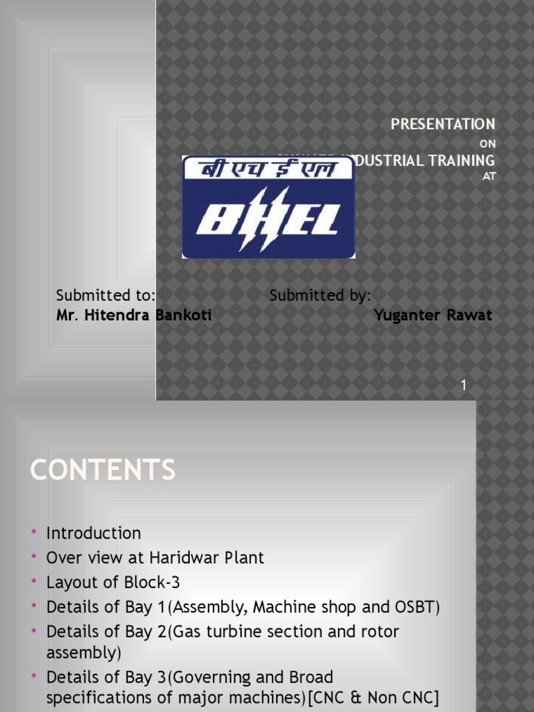 Bhel Presentation | PDF | Turbine | Valve