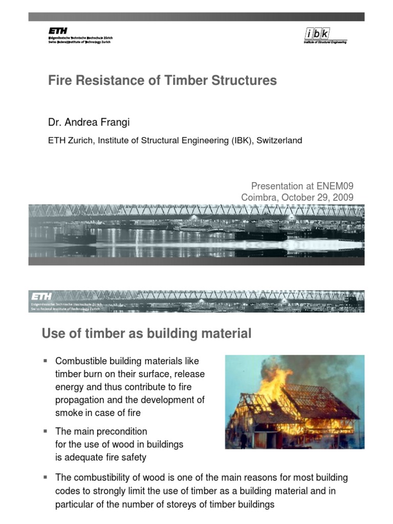 Fire Resistance of Timber Structuras | PDF | Structural Steel | Lumber
