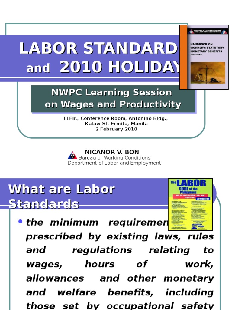 Labor Standards 2010 Holidays | PDF | Working Time | Employment