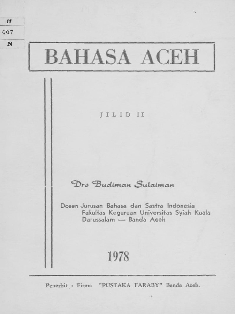 Bahasa Aceh | PDF