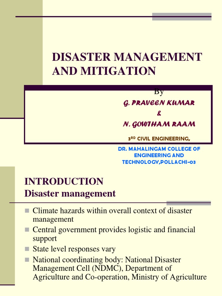 Disaster Management and Mitigation Strategies | PDF | Emergency ...