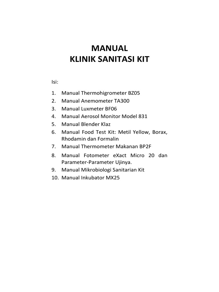 Alat Sanitarian | PDF | Teknologi & Rekayasa
