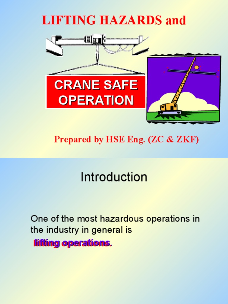 Lifting Hazards and Safety Measures | PDF | Elevator | Crane (Machine)