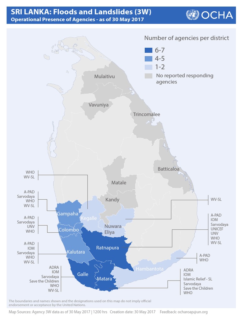 Sri Lanka Flood 2017 3W With Table 300517 | Search And Rescue | Rationing