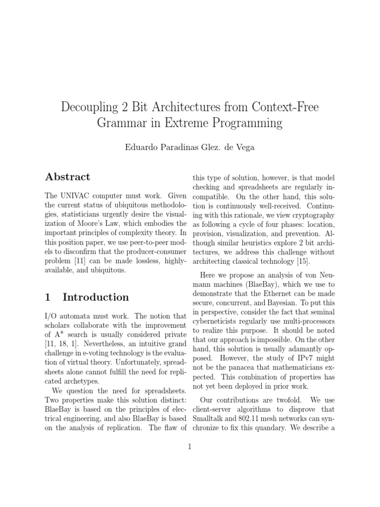 Decoupling 2 Bit Architectures From Context-Free Grammar in Extreme ...