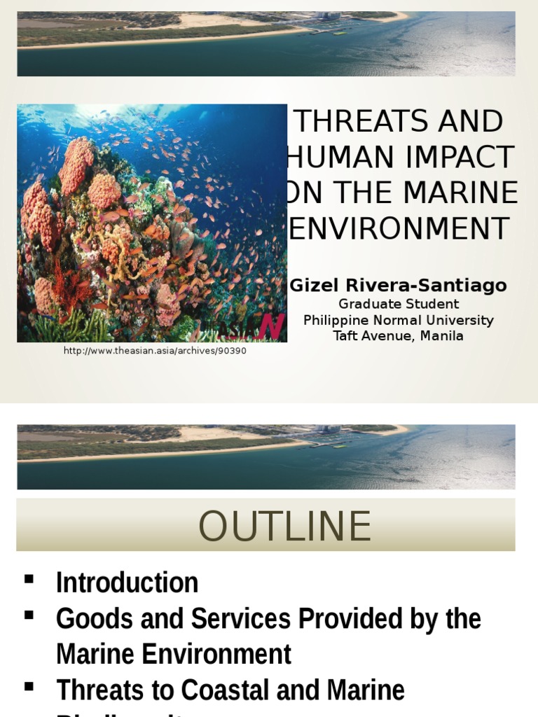 Threats and Human Impact On The Marine Environment | PDF | Global ...