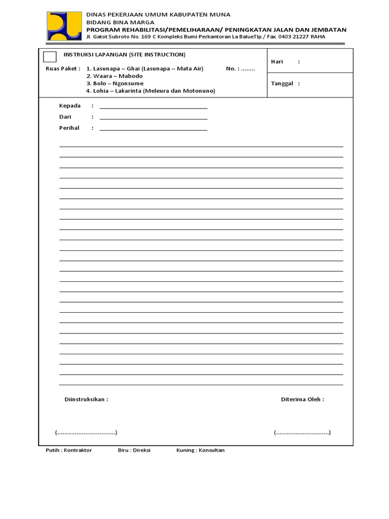 Site Instruksi | PDF