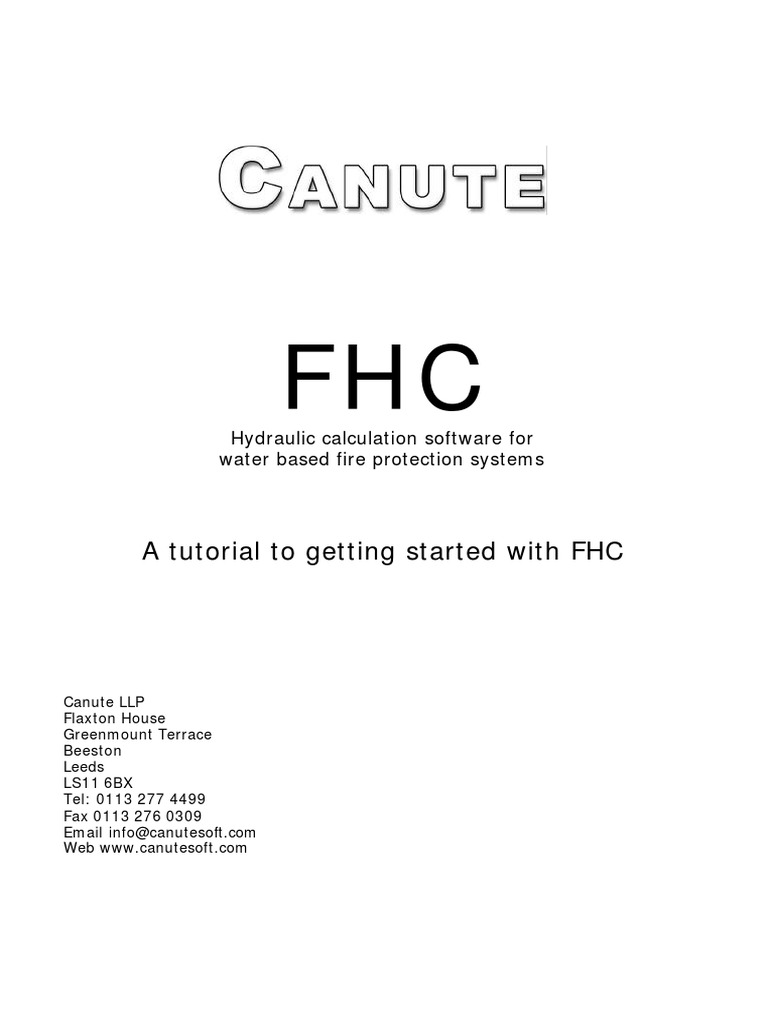 A Tutorial To Getting Started With FHC: Hydraulic Calculation Software ...