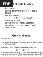 Lecture 3 - Monod Kinetics | PDF | Chemistry | Physical Sciences