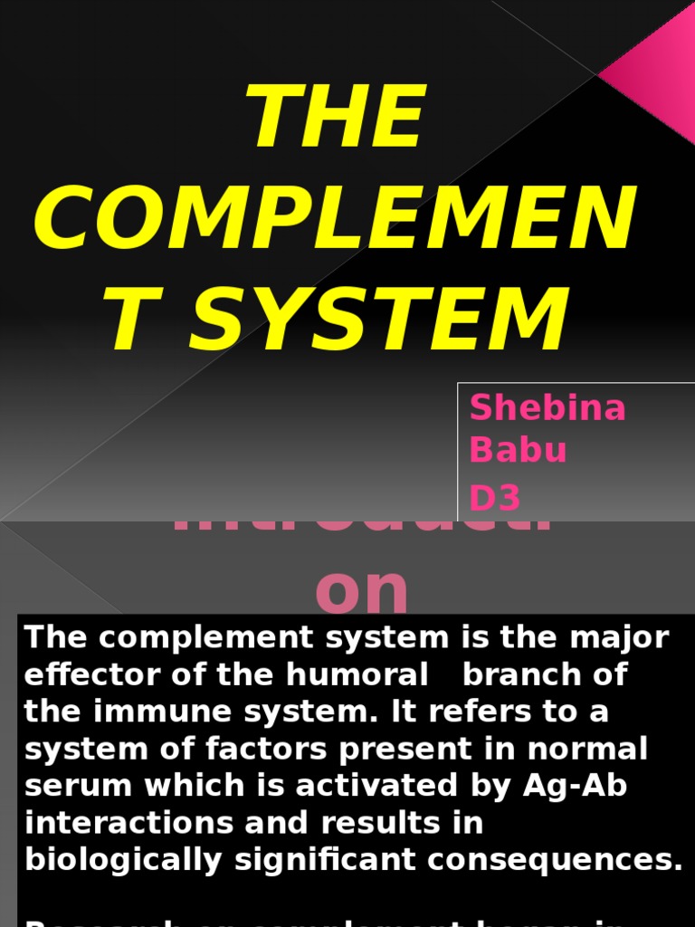 The Complement System | PDF | Complement System | Anatomy