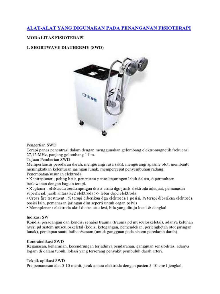 Macam Macam Peralatan Fisioterapi | PDF