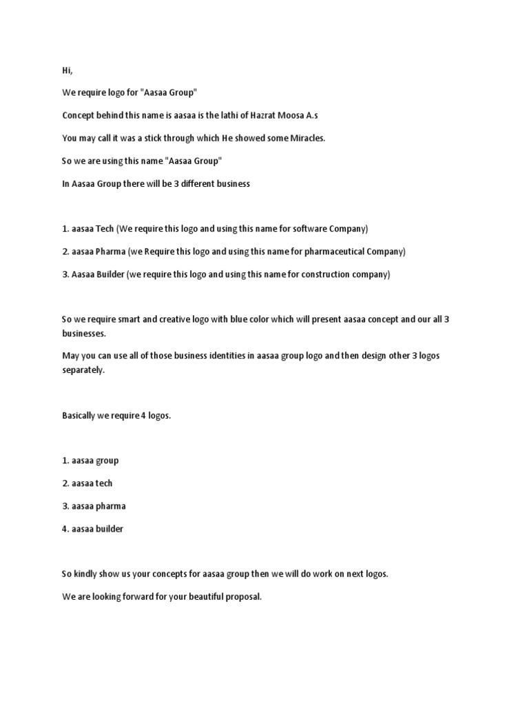 Aasaa Group Logo Descriptions | PDF