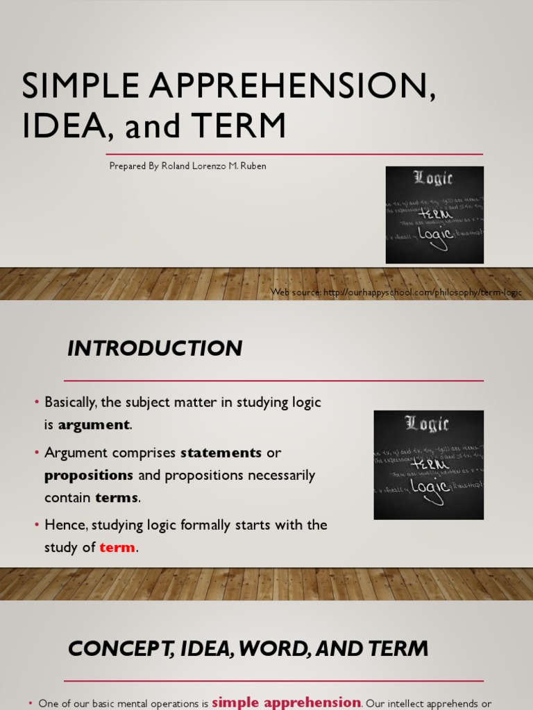 Understanding Logic Terms | PDF | Idea | Grammatical Number