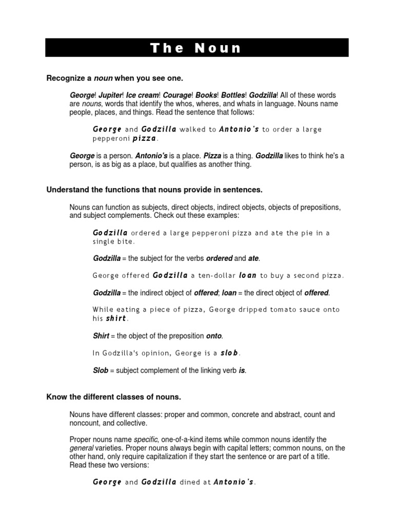 Noun PDF | PDF | Noun | Grammatical Number