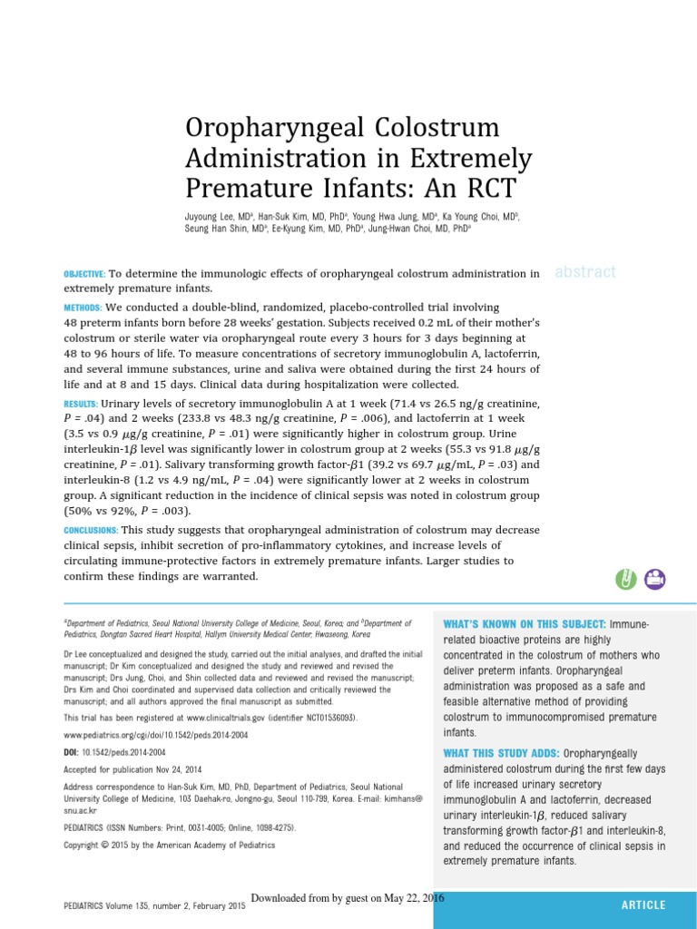 E357 Full | PDF | Breast Milk | Preterm Birth