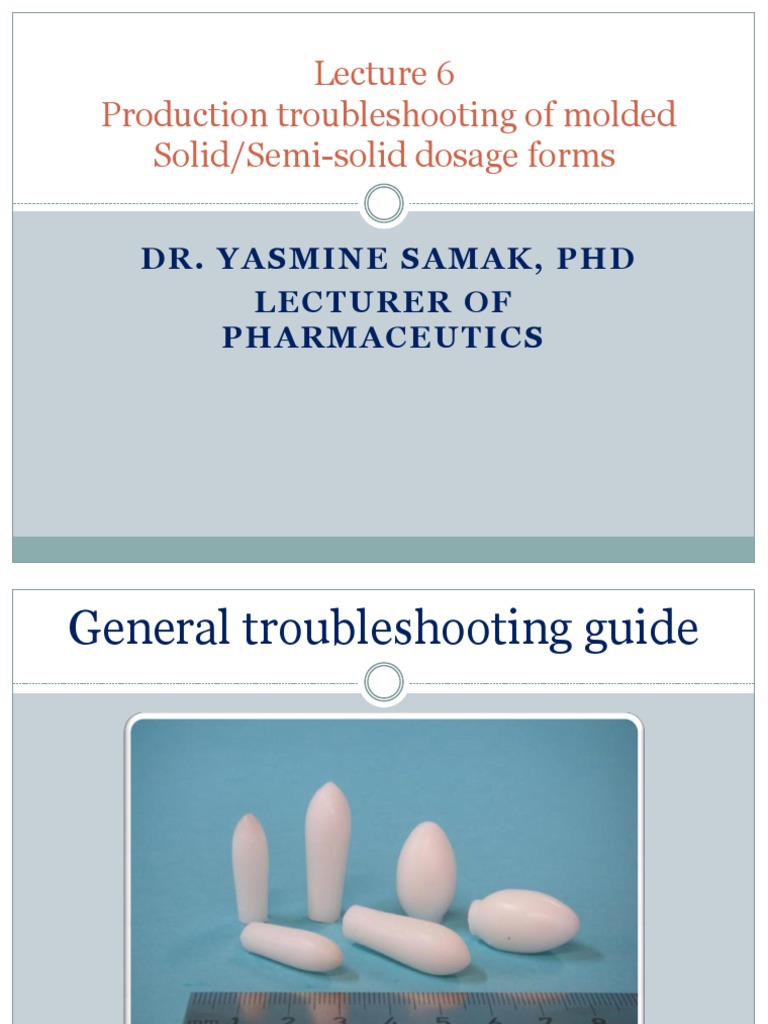 Troubleshooting Molded Dosage Forms | PDF | Emulsion | Topical Medication