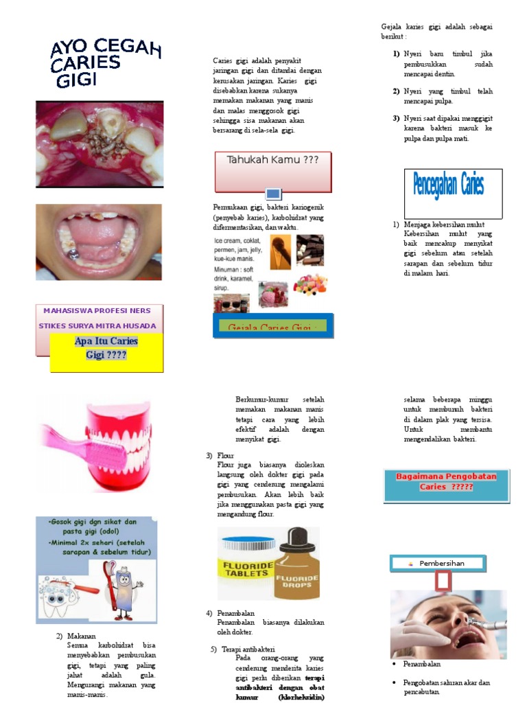 Leaflet Caries Gigi | PDF