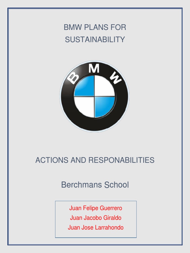 BMW's Sustainability Commitment Overview | PDF