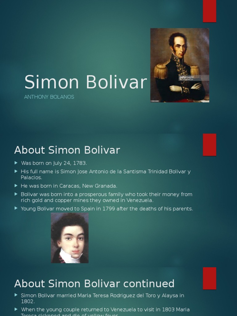 Simon Bolivar | PDF | South America | Latin America