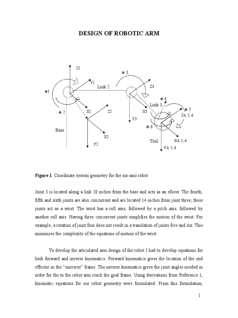 Design of Robotic Arm & Photo | PDF | Cartesian Coordinate System ...